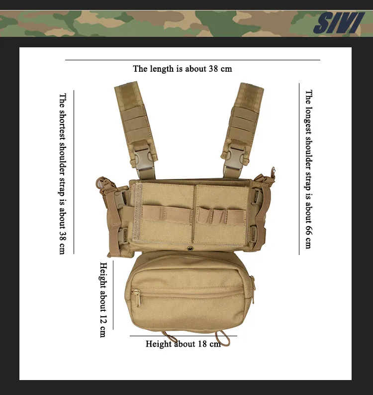 SIVI Outdoor Camouflage Modular Tactical Harness Strategic Equipment ...