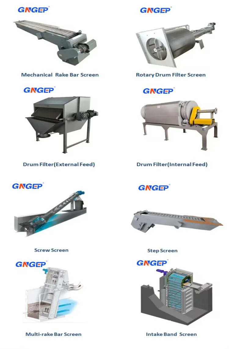 Sewage Treatment Equipment - Internal Feed Rotary Drum Filter Screen