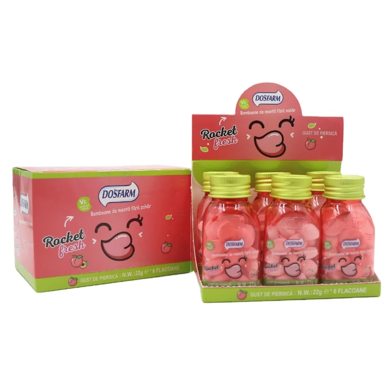 Dosfarm New Healthy Sugar Free Peach Flavor Vitamin C Mint Candy ...