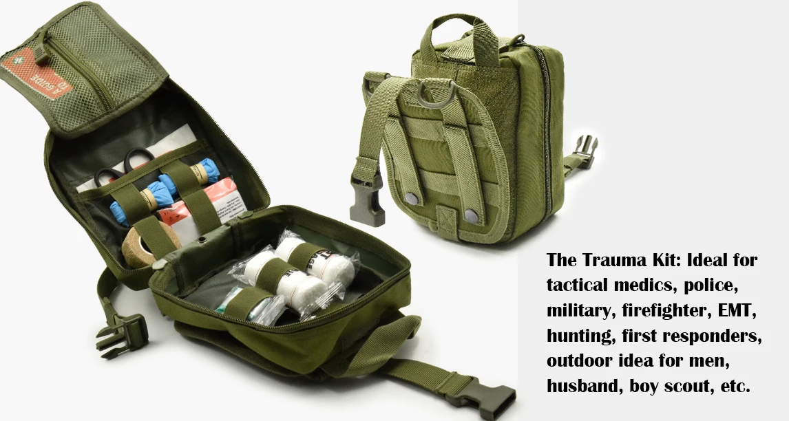 Medical Tactical Immediate Casualty Care Pouch Individual First Aid Kit ...