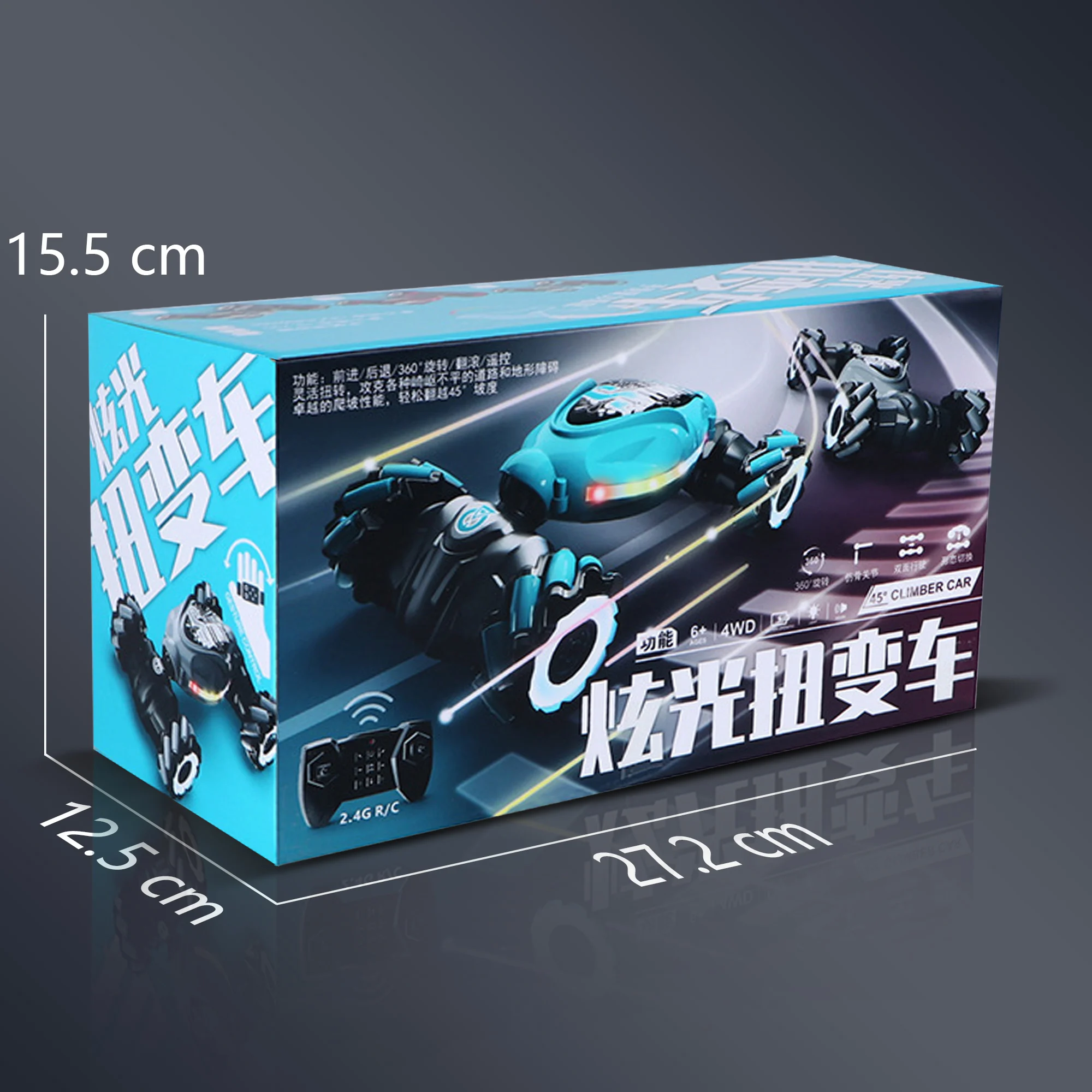 Rc Stunt Morph Cars Kids Toys Double-sided Drive 2.4g Electric Remote ...