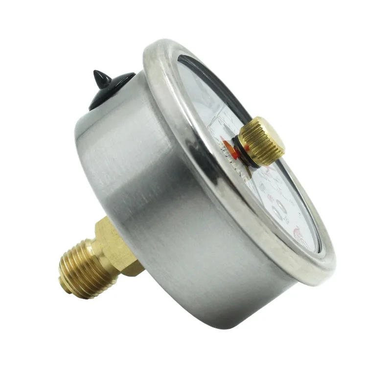 Mechanical Memory Analog Dial Limit Indicator Pressure Gauge