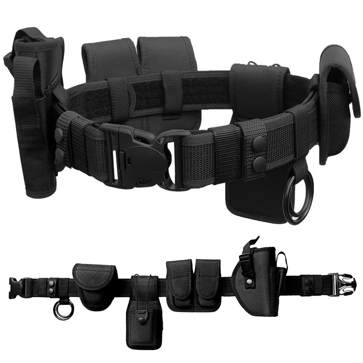 Black Nylon Modular Equipment System Security Guard Tactical Duty ...