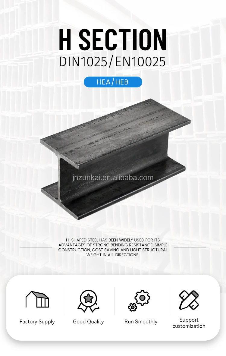 Din Standard Heb Steel Beam Galvanized Carbon Steel H Beam Structural ...