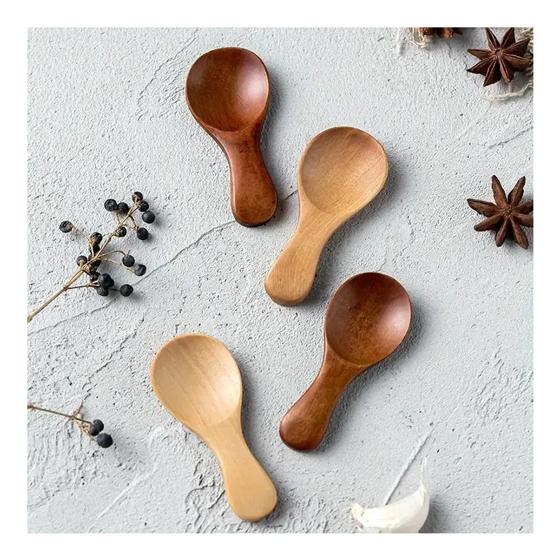 Mini Wooden Spoons with Short Handles - Ideal for Jam bCondiments ...