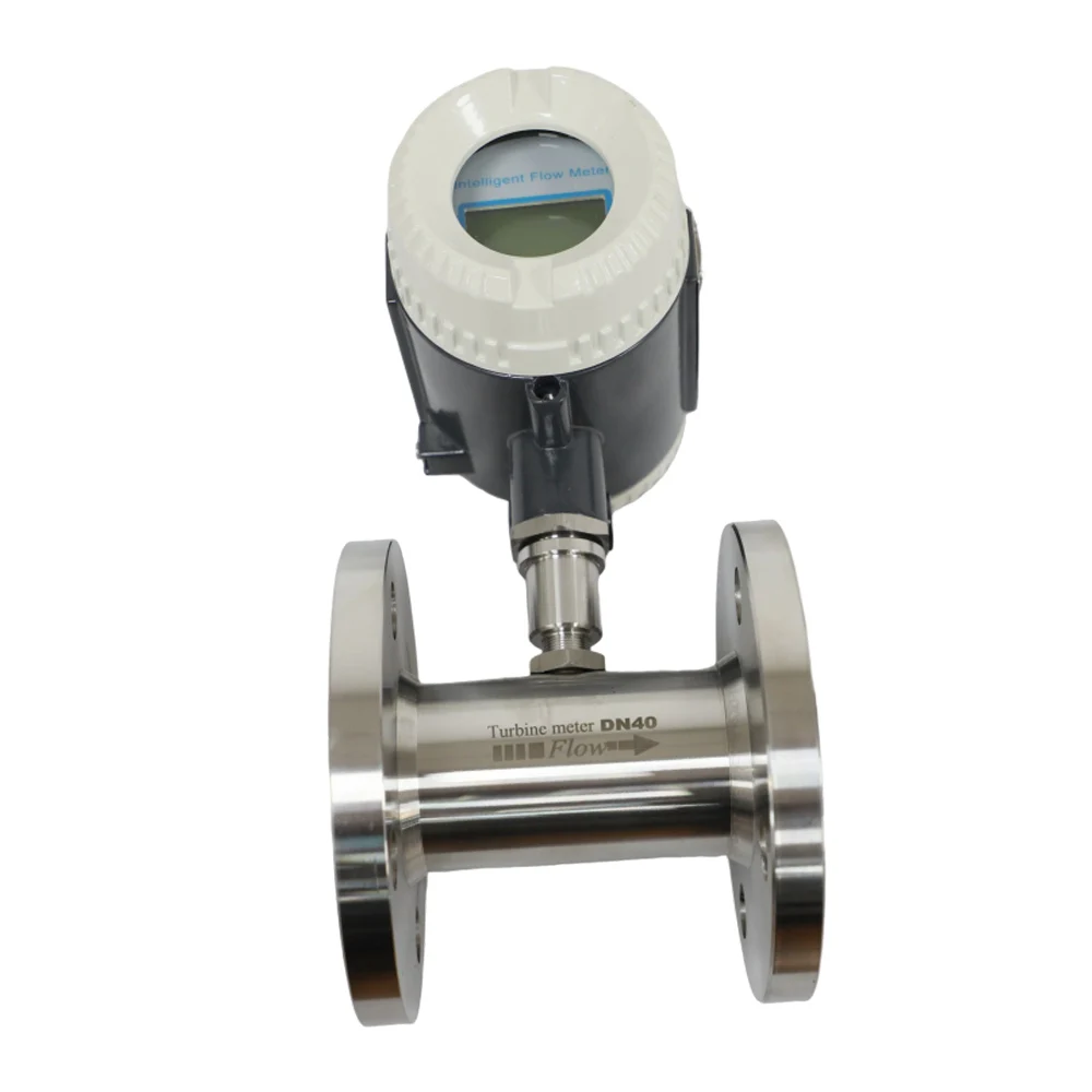 Stainless steel liquid turbine flowmeter water vapor diesel methanol electronic digital flow ...