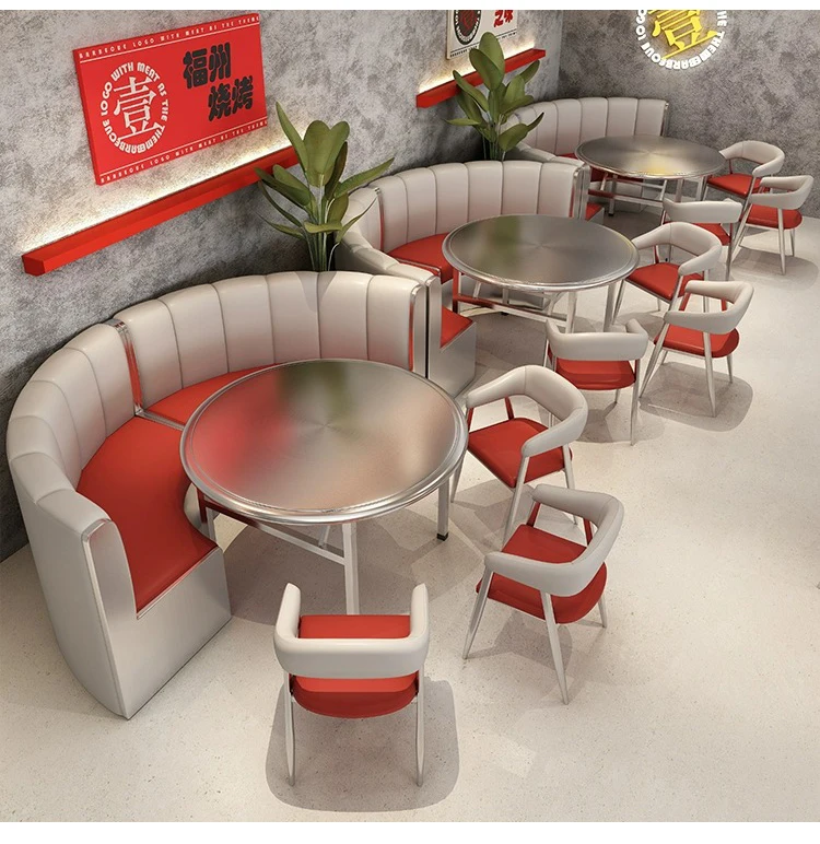American Style Restaurant Booth Chair Set for Hotels Bars