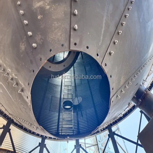 Grain Temperature and Moisture Monitoring Cables in Steel Silo