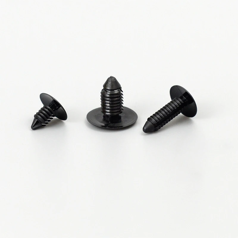 Push-in Rivet Black Plastic Nylon - Self Locking Fasteners