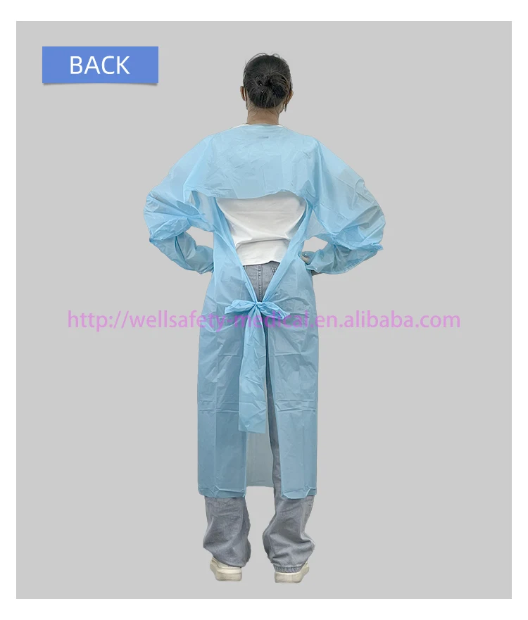 Cheap Price Iso13485 Disposable Medical Cpe Apron 50g Apron With ...