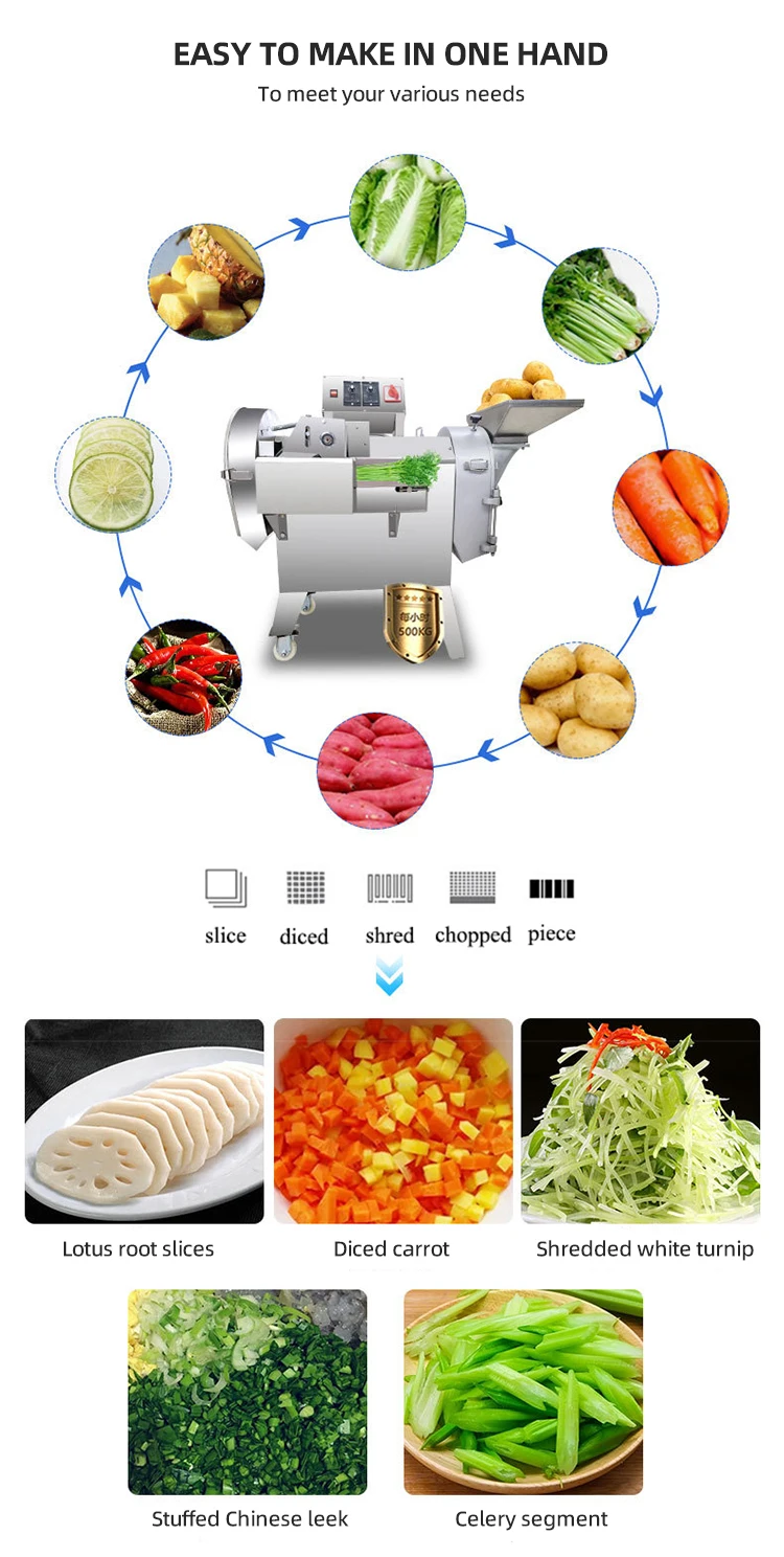 Green Leafy Cutter Electric Vegetable Machines Full Automatic Onion ...