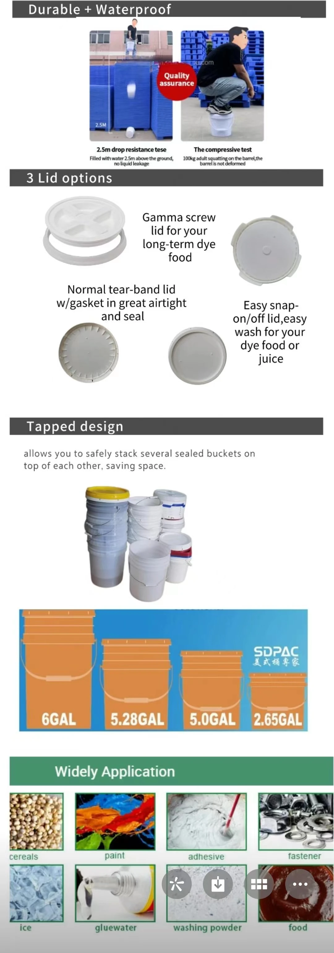 5579 20 Liter Plastic Paint Buckets From Optimized Plastic Bucket ...