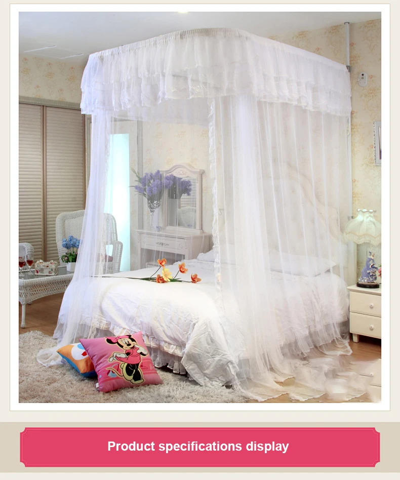 U-shaped Track Wall-free Lifting And Retractable Mosquito Net Sky And ...