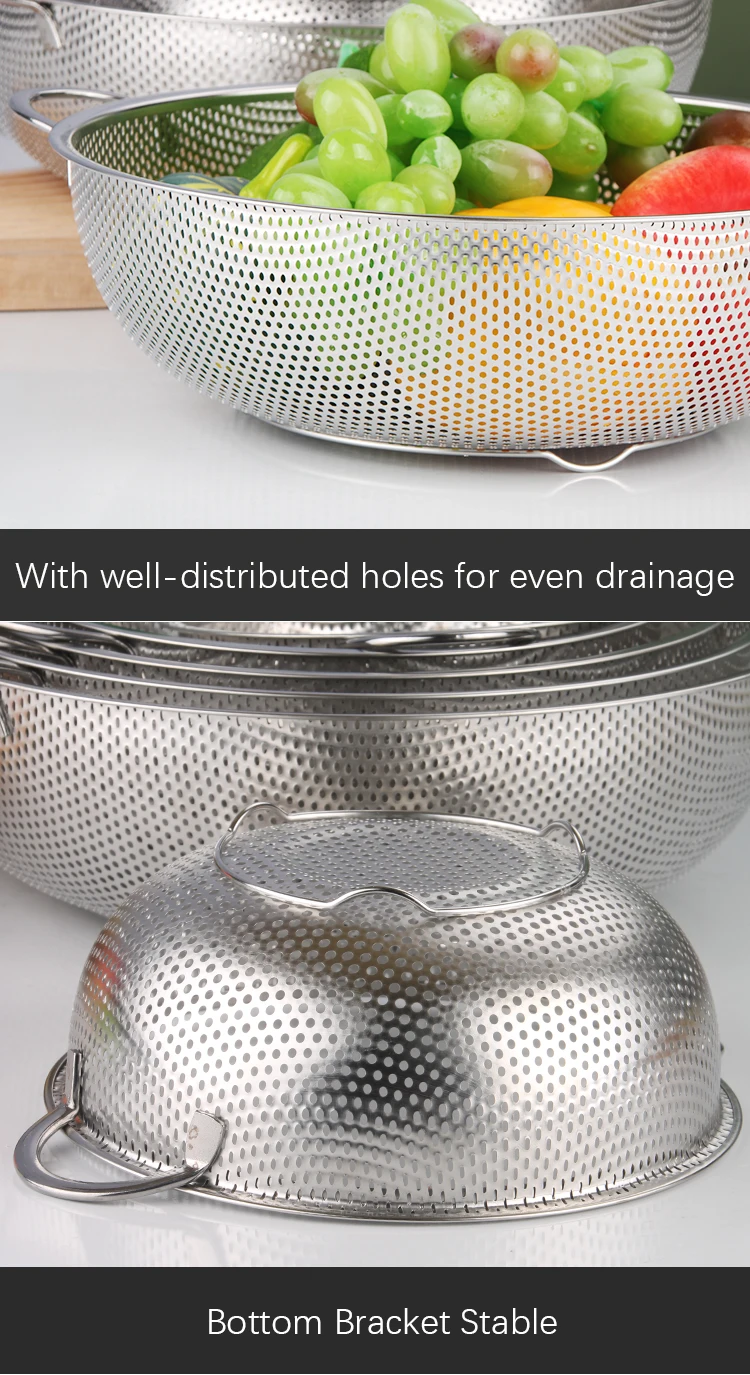 Stainless Steel Colander - Durable & Versatile Kitchen Tool