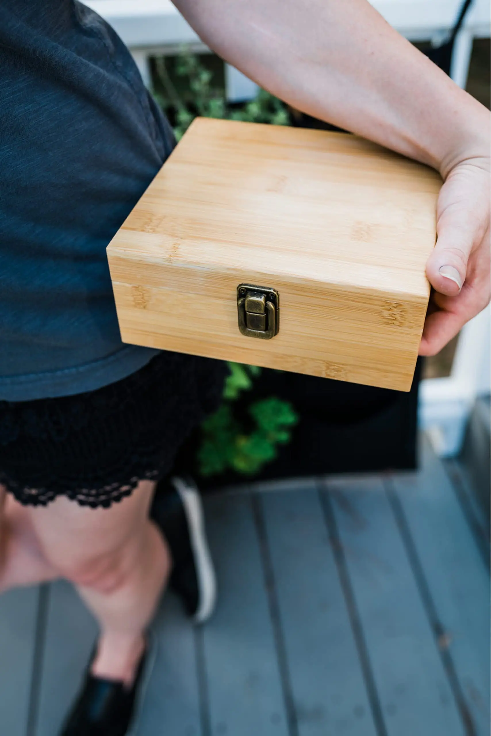 Wooden Cigar Humidor Stash Box With Lid with Humidor Hygrometer ...