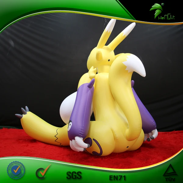 Hongyi Sexy Sph Animal Inflatable Renamon Squeaky Anime Figure Hongyi Sexy Sph Animal Inflatable Renamon Squeaky Anime Figure