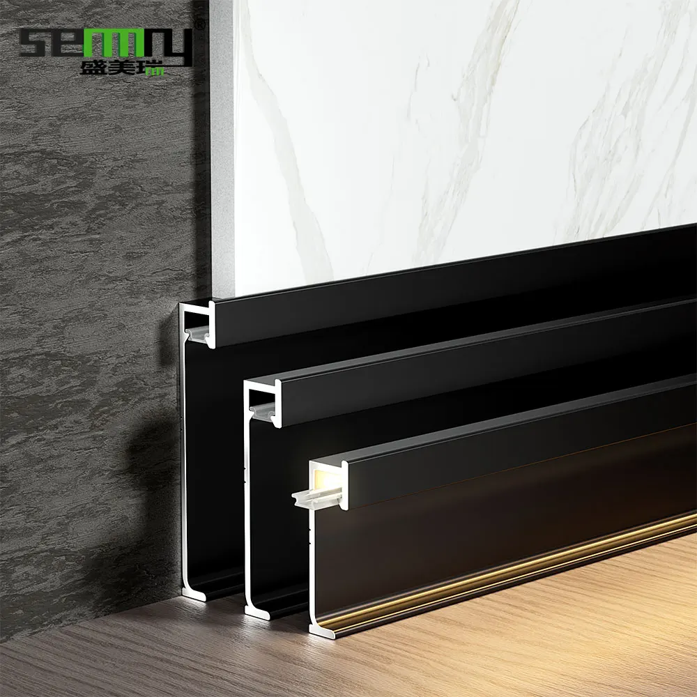 Contemporary Skirting Board - Durable Aluminium Powder Coating