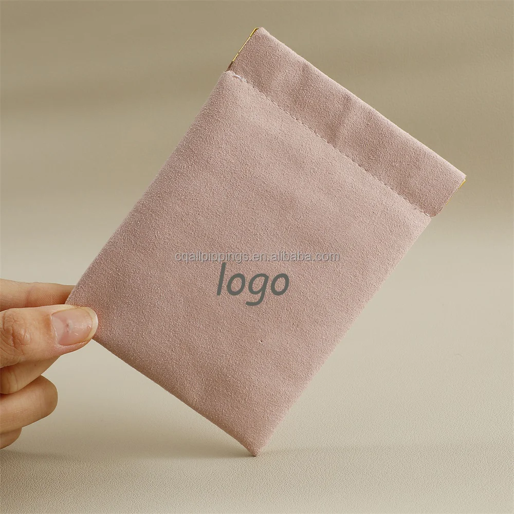 9*12cm Microfiber Bag Cosmetic Lipstick Automatic Closed Bag Makeup ...