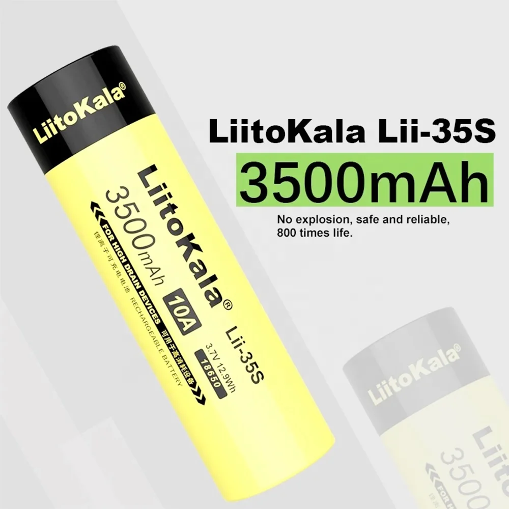 Liitokala Lii-35s Li-ion 3.7v/4.2v 3500mah 18650 Rechargeable Battery ...