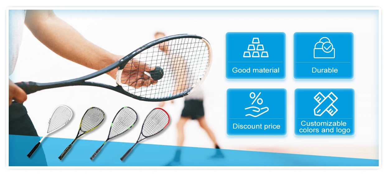 Custom Supralight Carbon Fiber Graphite Teardrop Racket