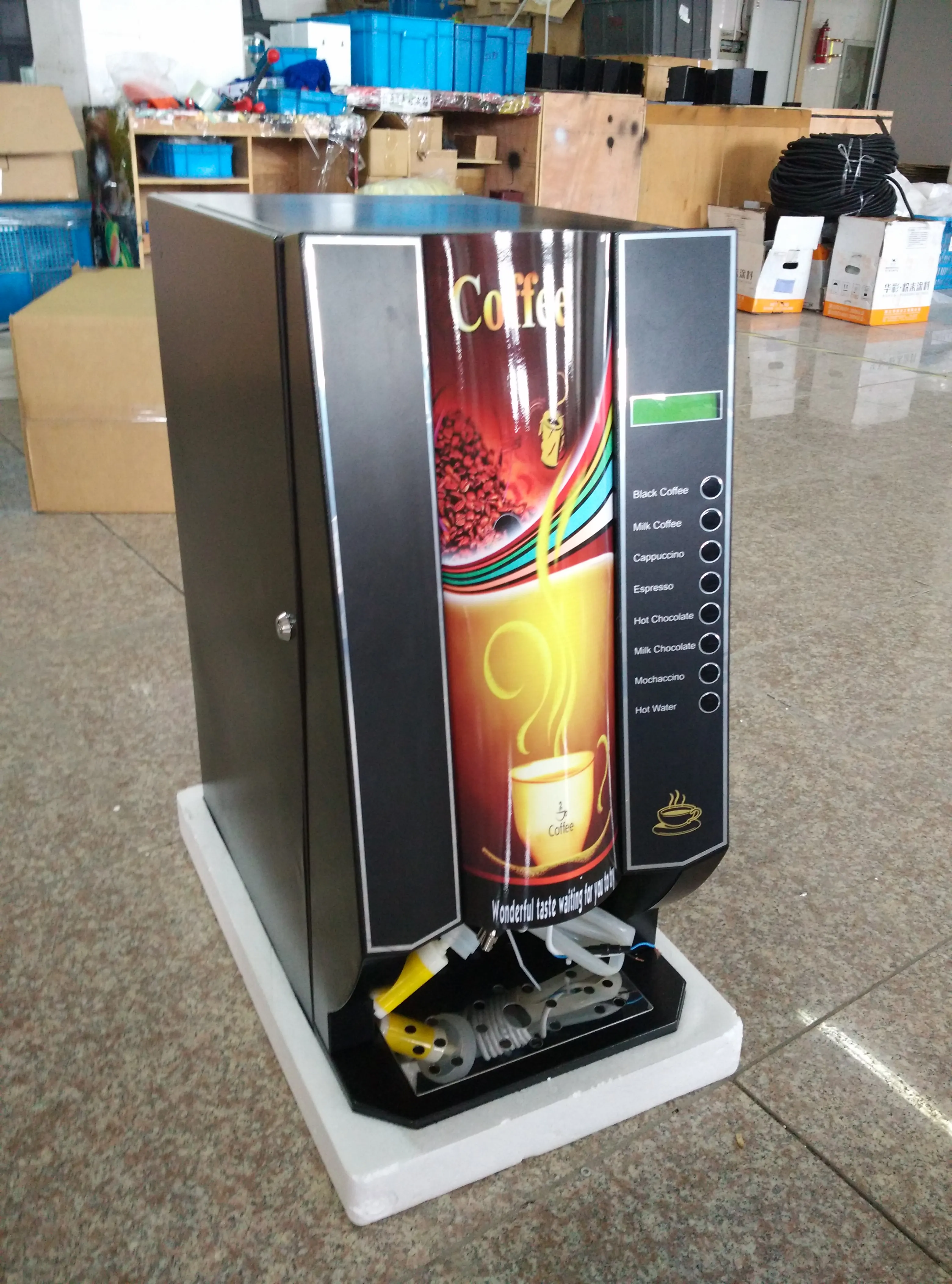 Automatic Bean To Cup Instant Coffee Vending Machine Touch Screen ...