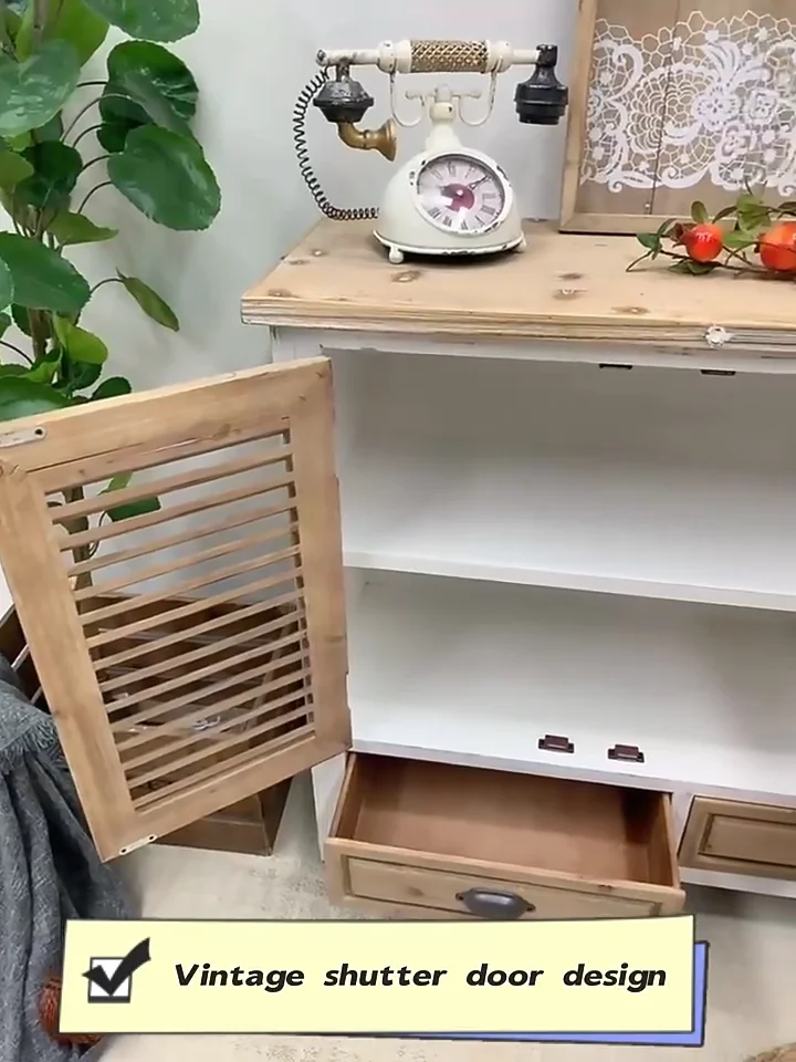 Innova Home High Quality Shutter Design Rustic Wooden Storage Drawer ...