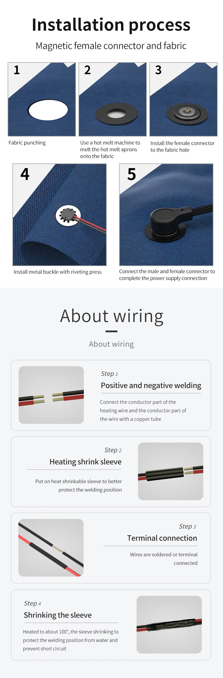 Round 2pin Magnetic Cable - 12V2A Charger Power USB