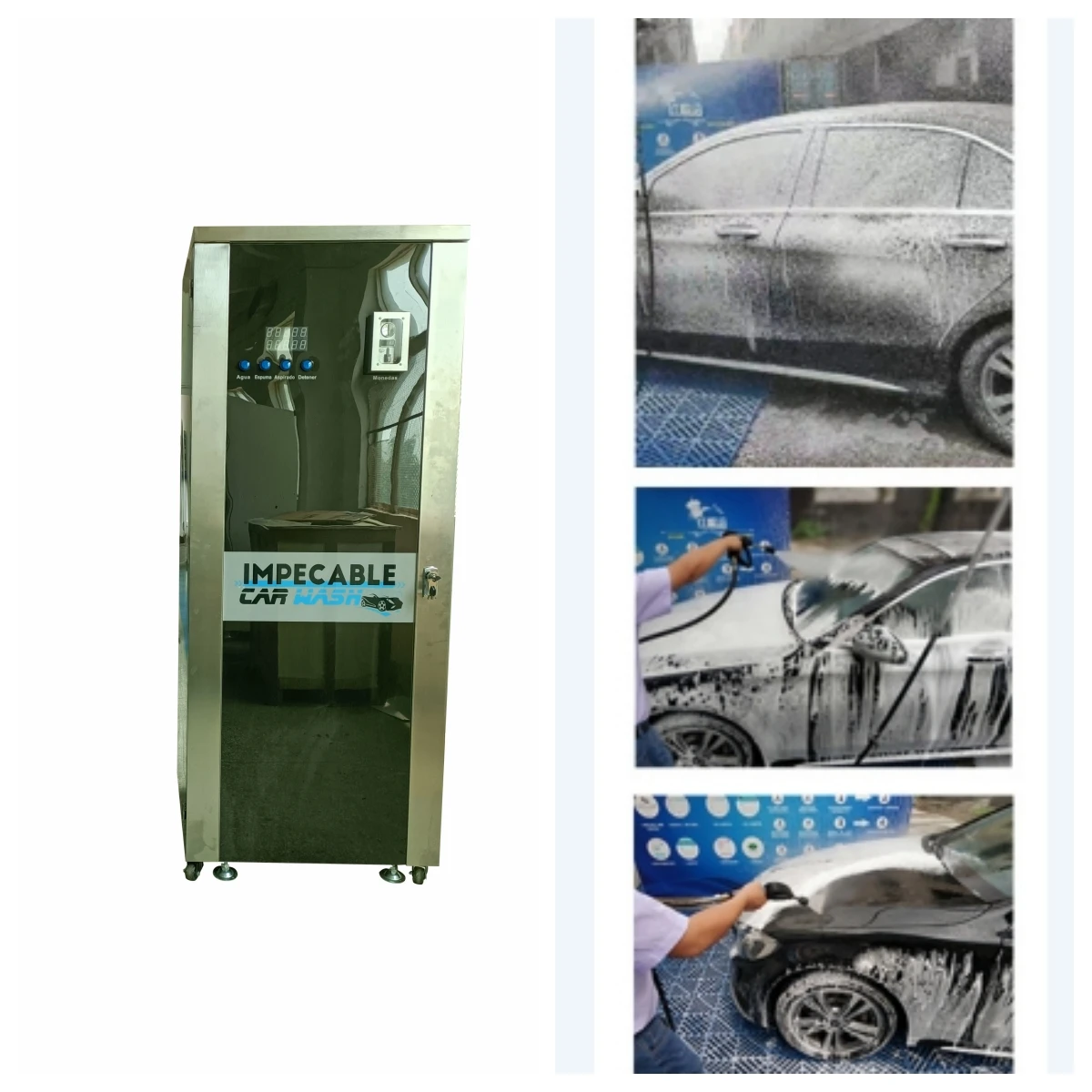 Intelligent Car Wash Machine Stainless Steel High Pressure Self Service ...