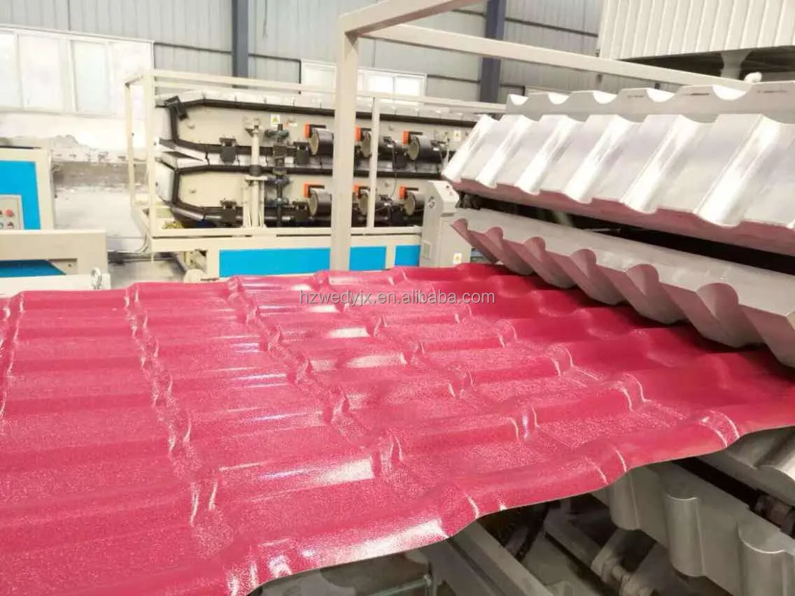 ASA Film+ Waste Recycle PVC Plastic Roof Sheet Making Machinery ...