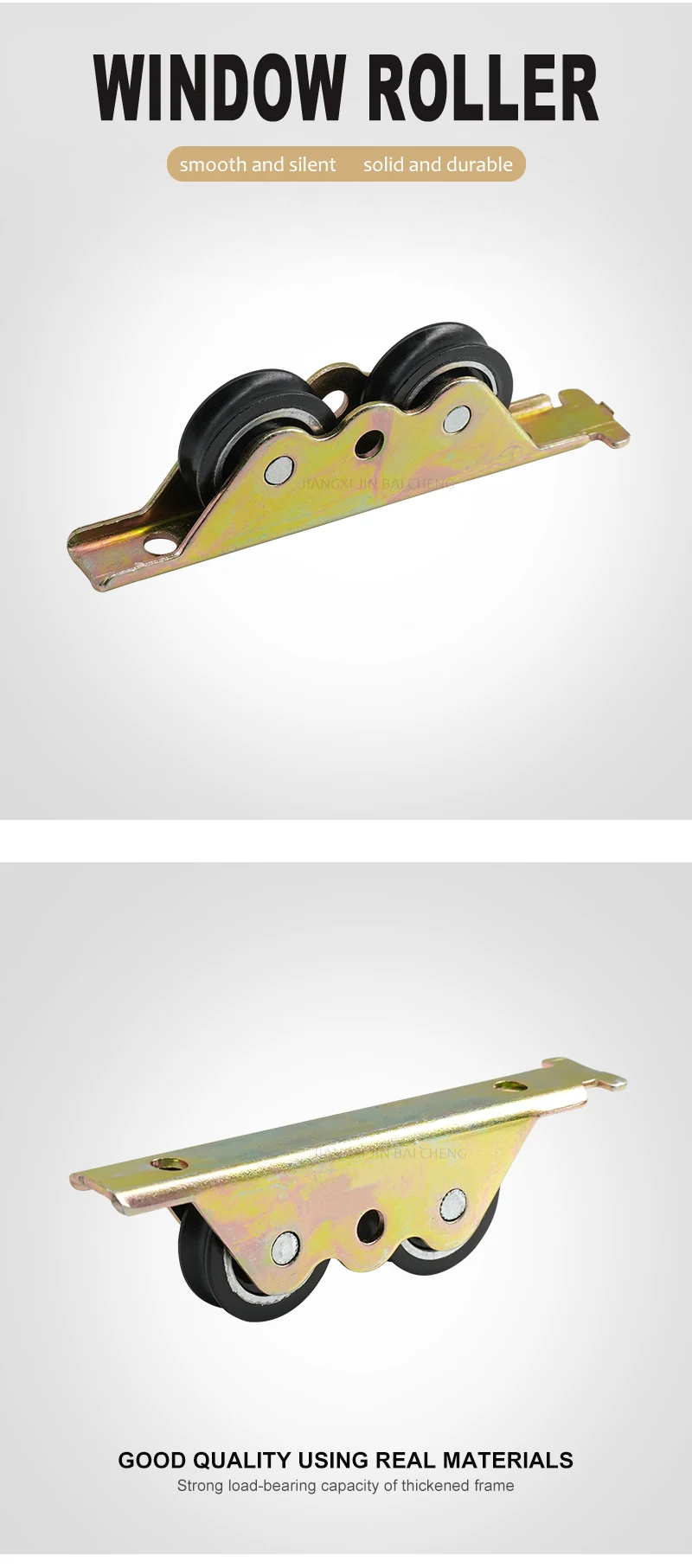 Windows Sliding Door European Type Trolley Double Rollers For Mexico ...