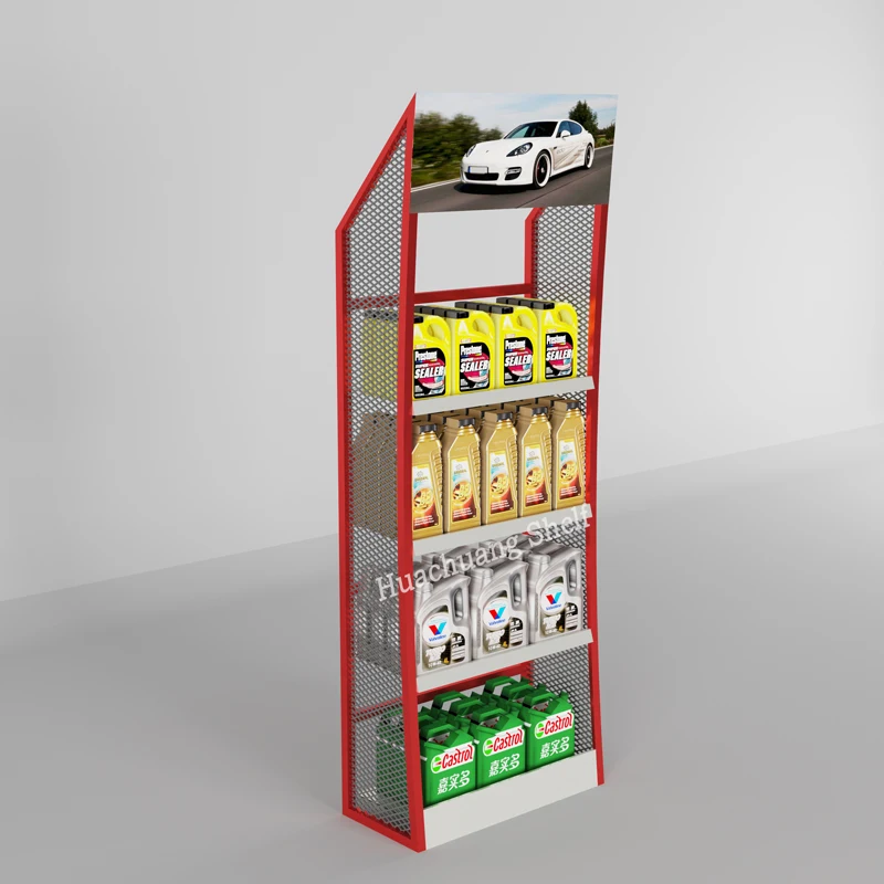 Multifunctional Free Standing castrol Metal Engine Oil Storage Shelf ...