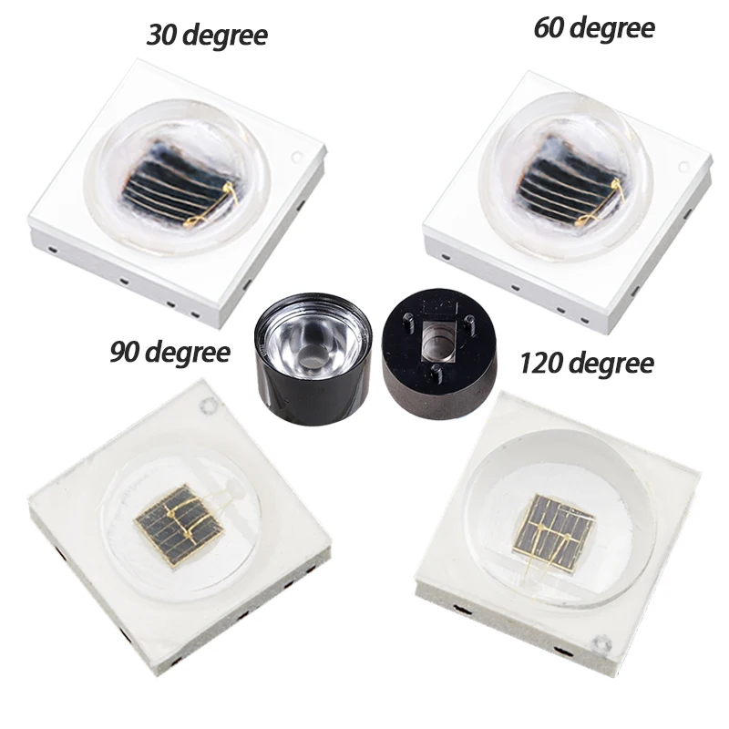 3535 IR LED 렌즈 (15/30/45/60/90도 초점 빔 각도, 광학 및 조명용, 플라스틱 PC & PMMA 원통형 ...