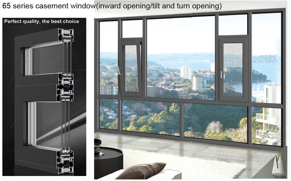 Tilt and Turn Aluminium Casement Window Tilt and Turn Windows 3 Panel ...