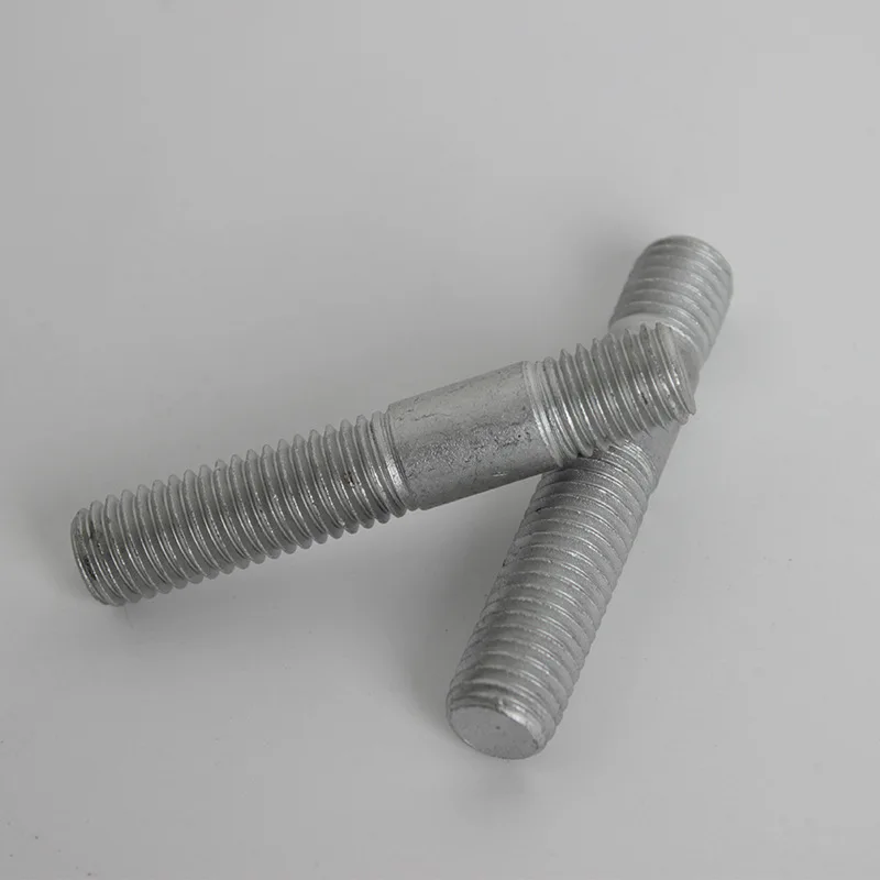 Fastener Double End Studs Threaded Rod Stud Bolt Threaded Bar HDG Black ...