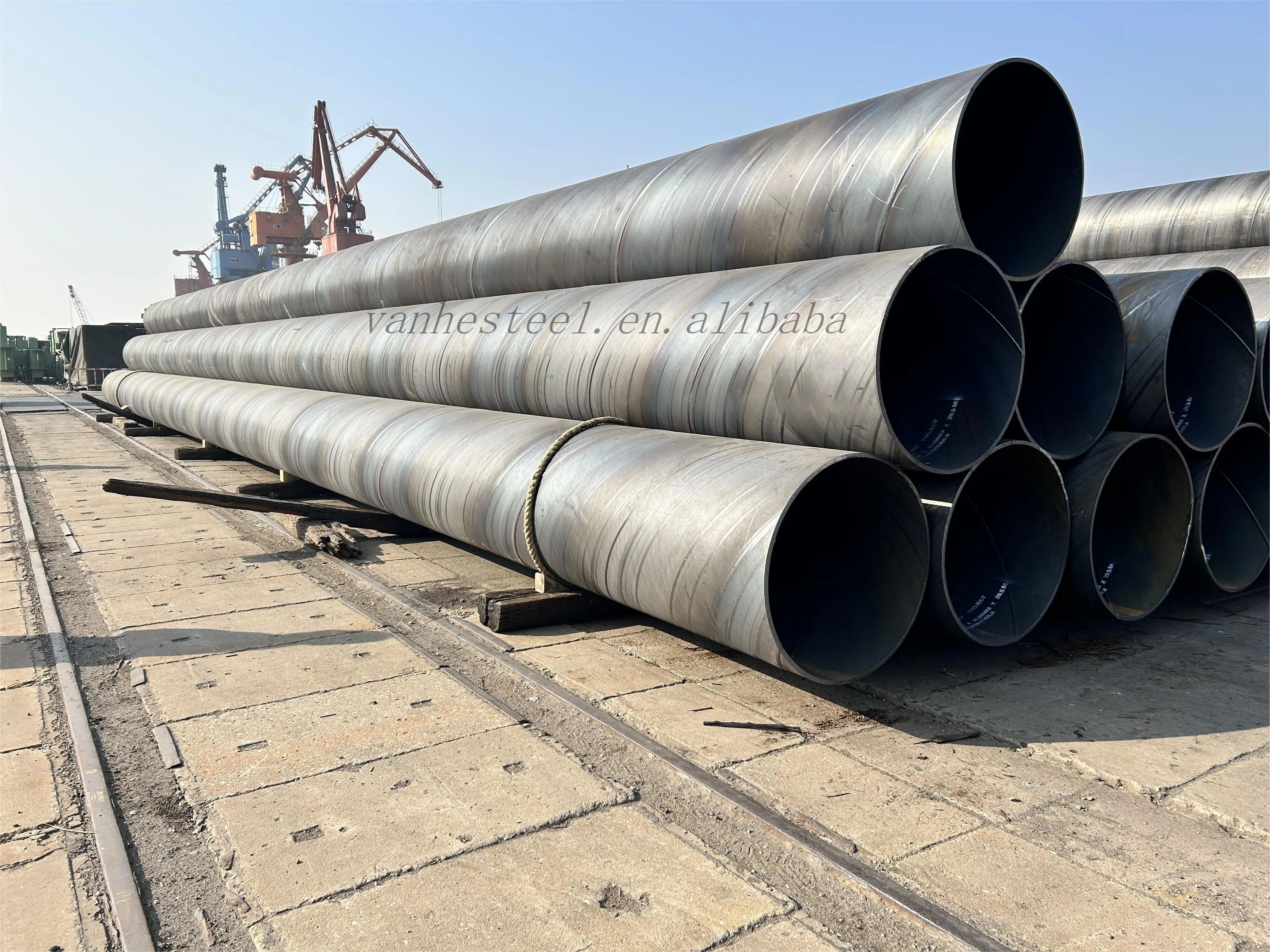 Large Diameter Hydropower Penstock Ssaw 609 Mm Carbon Steel Pipe Spiral Welded Steel Pipe - Buy ...