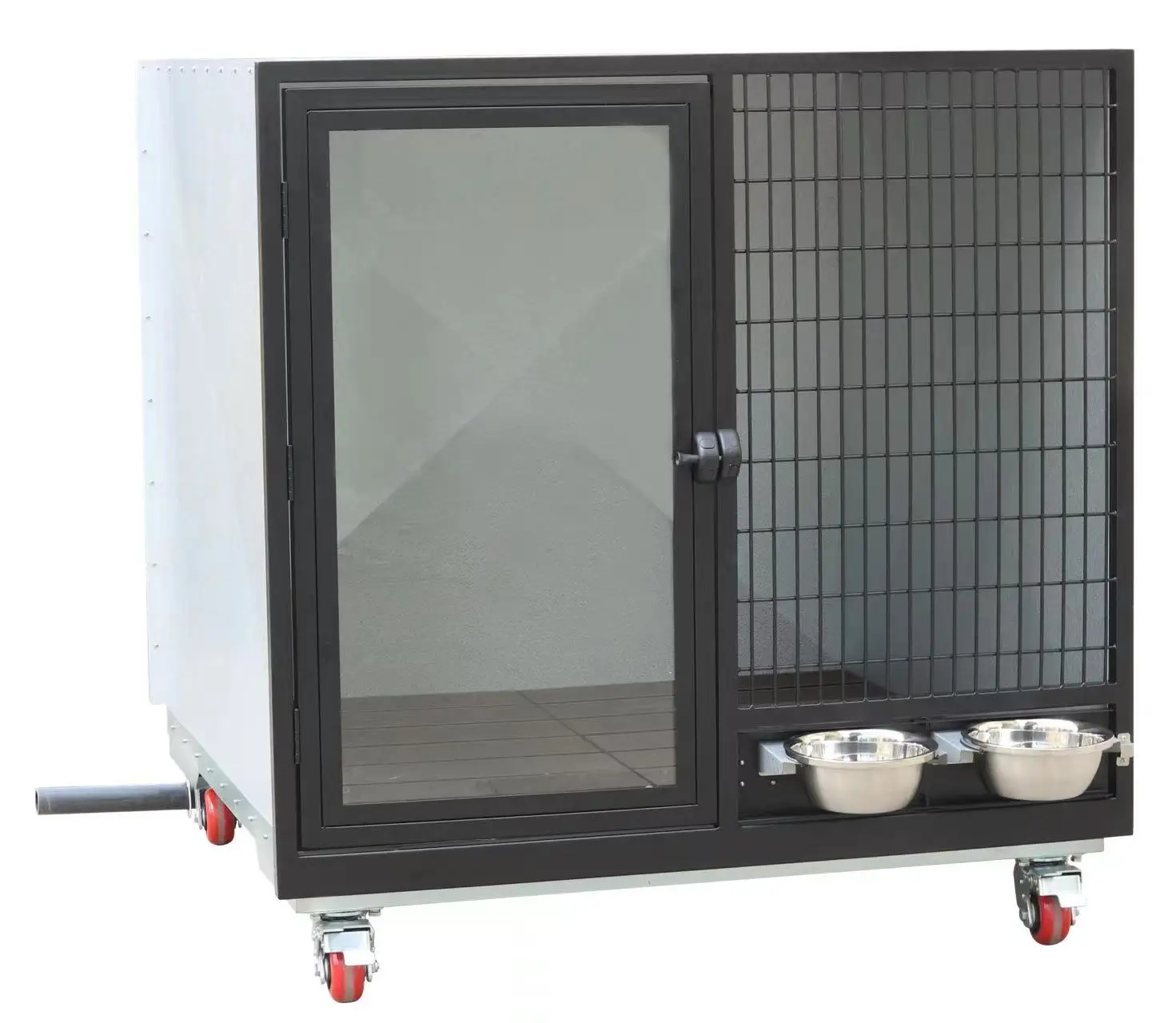 AEOLUS Drainage Double Stack Galvanized Kennel Cages for Dog Boarding ...