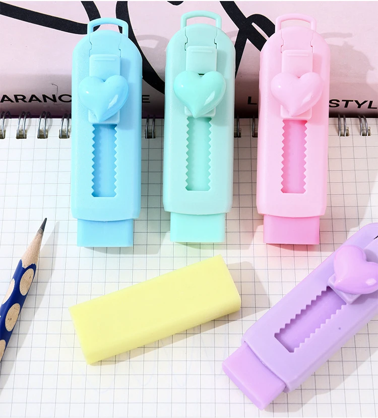 Cute Candy Macaron Love Heart Eraser - Creative & Durable