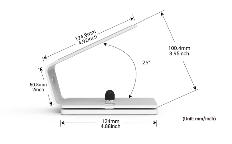Metal POS Bracket - 360 Degree Swivel Stand for Credit Cards