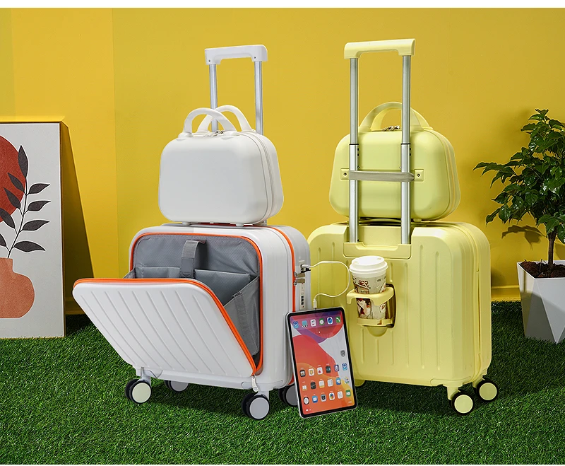 Suitcase with Laptop Stand Mini Suitcase for Travel Computer 18 Inch ...