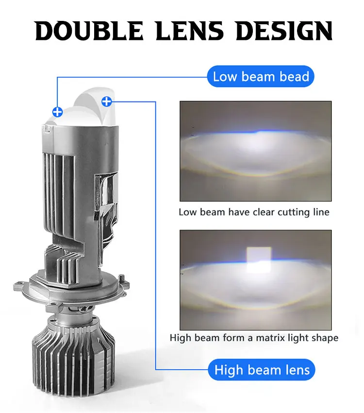 DGLS Y1 Projector Lens Headlight - Bright & Versatile LED