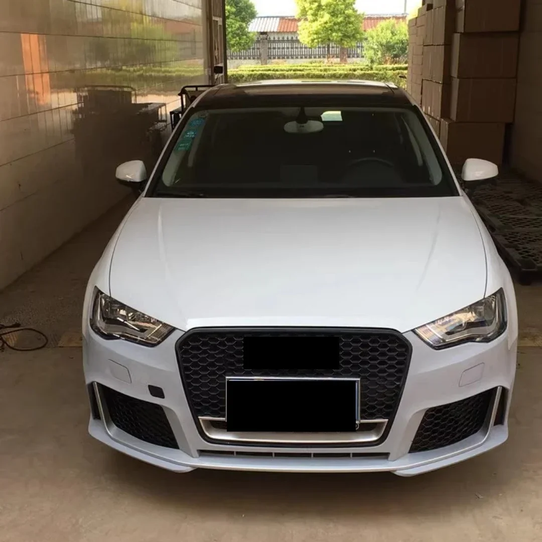 Body Kit Front Bumper Grill Grid Mask Rear Lip Assembly For Audi A3 S3 ...
