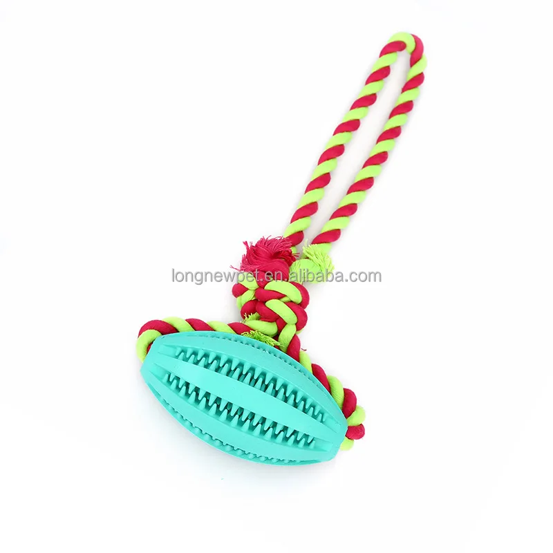 Cotton Rope Toy With Rubber Ball For Small And Medium Dogs Perfect ...