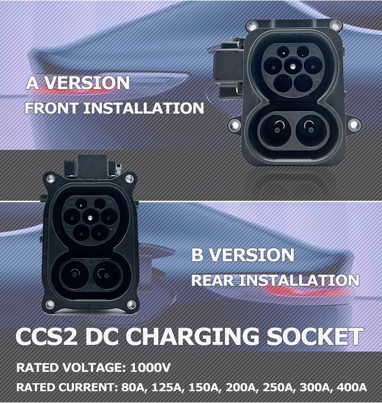 CCS2 charging port ev charging port socket ccs2 combo2 manufacturer EV ...