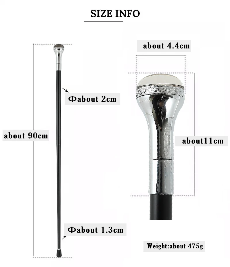 Golden Horse Pattern Handle Crutches - Self Defense Stick