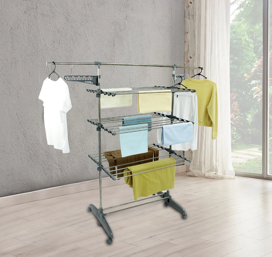 20m Clothes Airer Adjustable Stainless Steel Garment Clothes Dryer Rack ...