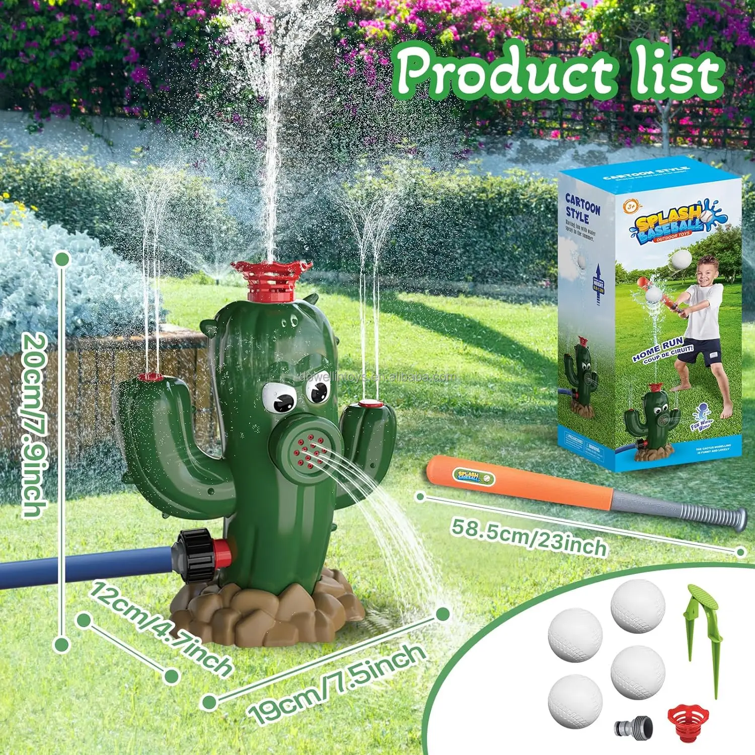 Dwi Dowellin Outdoor Water Spray Sprinkler Toy for Kids