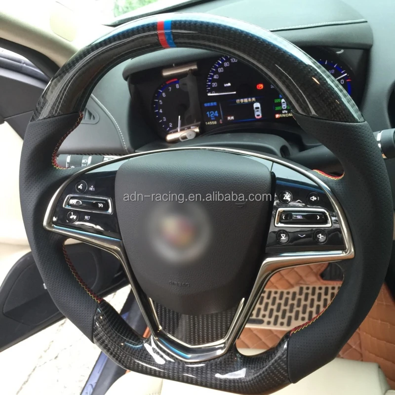 Carbon Fiber Steering Wheel For Cadillac Cts Ats 2014-2019 - Buy For ...