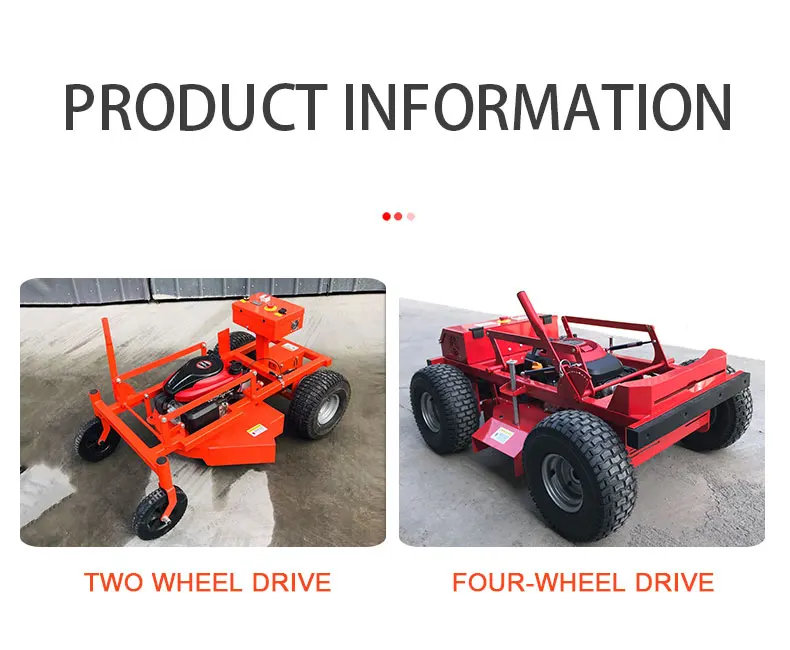 800mm Mowing Range Remote Control Lawn Mowers - High Productivity