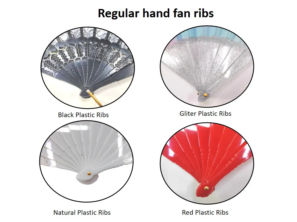 Customized Hand Fans - Elegant Plastic Ribs & Fabric