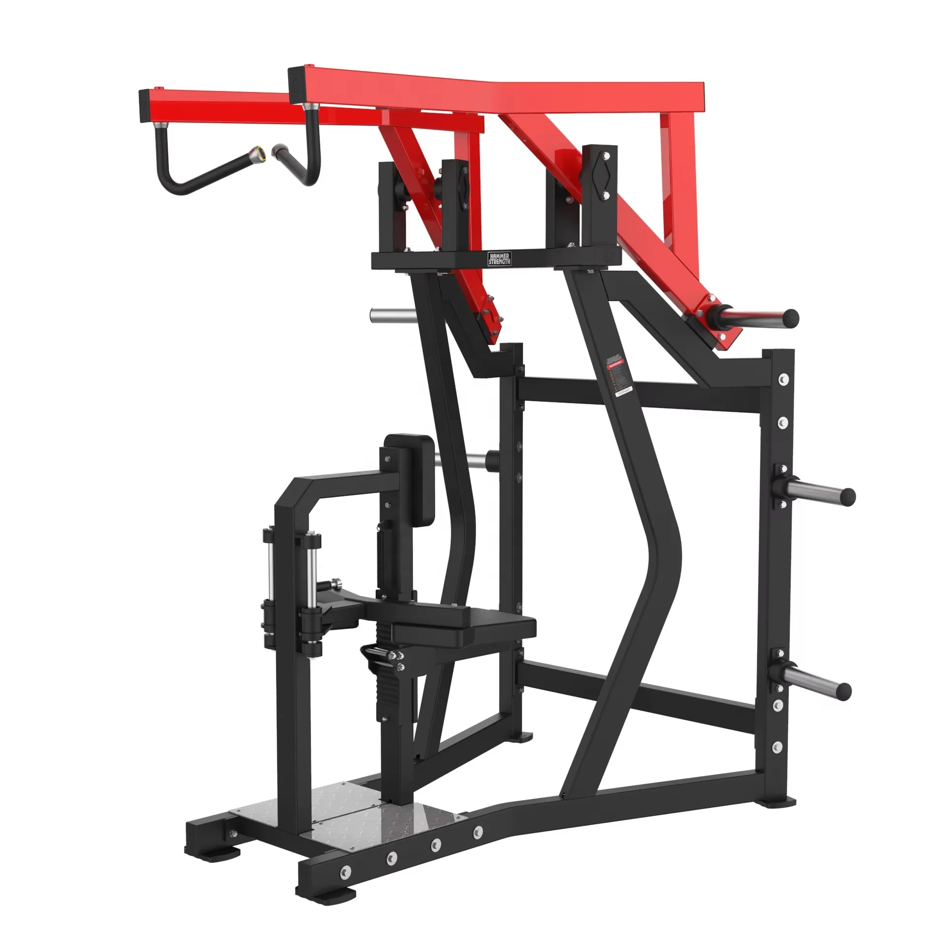 Gym fitness plate loaded lat pull down machine strength training ...